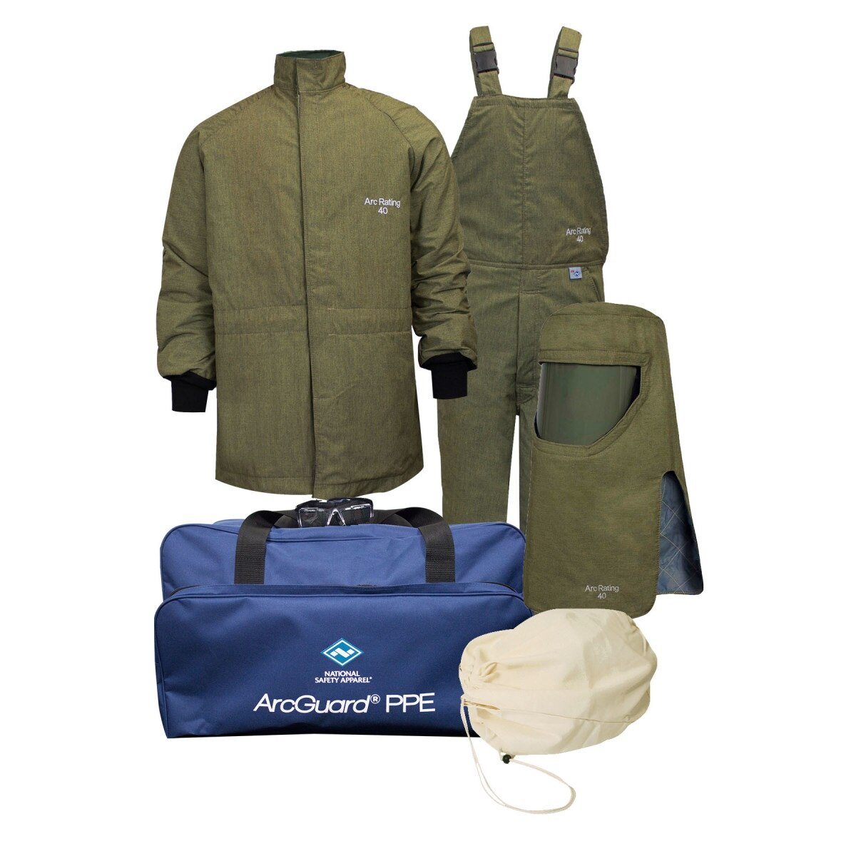 CAT4 ArcGuard RevoLite Arc Flash Kit with Short Coat & Bib Overall, NO ...