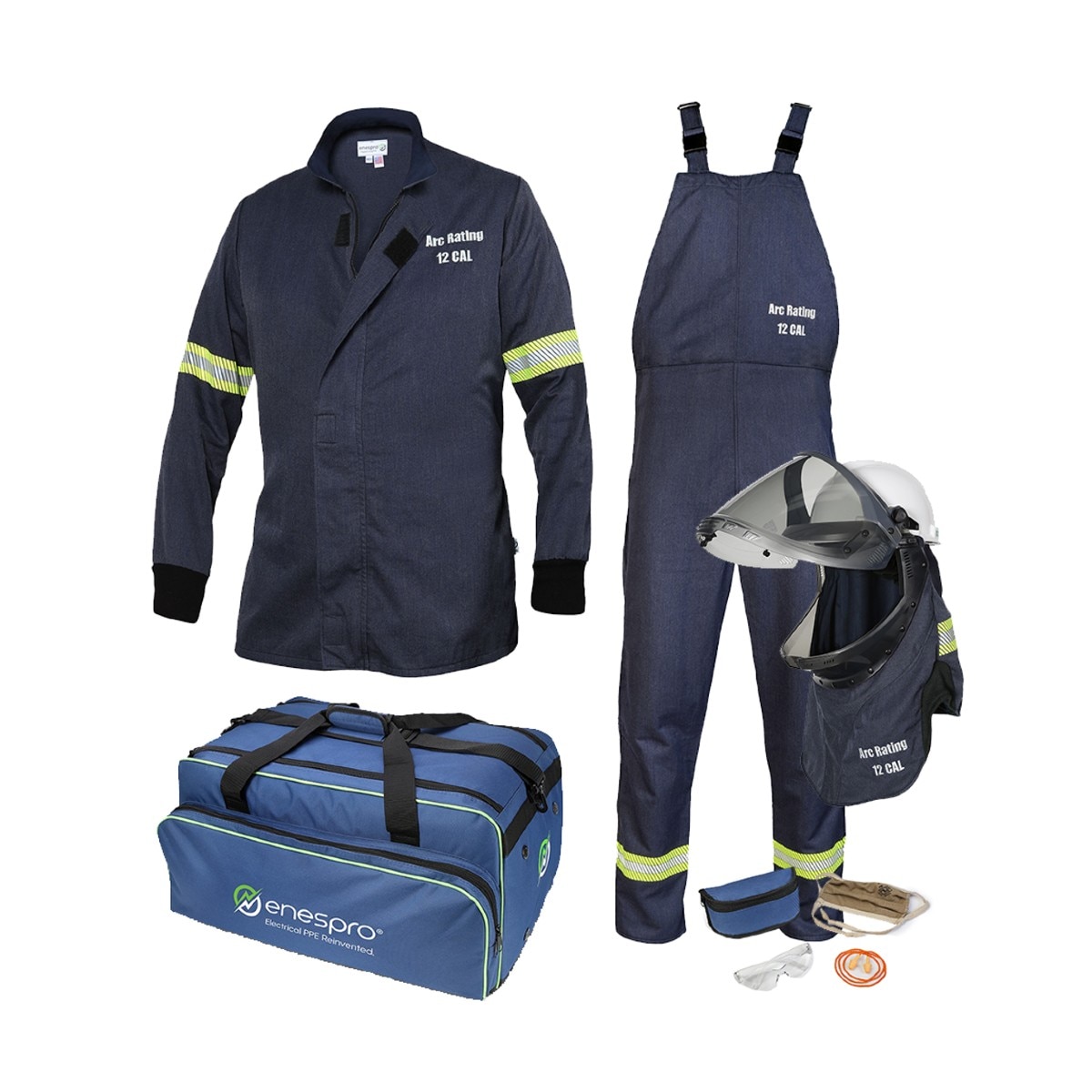 Enespro AirLite 12 cal Jacket & Bib Arc Flash Kit with Lift Front ...