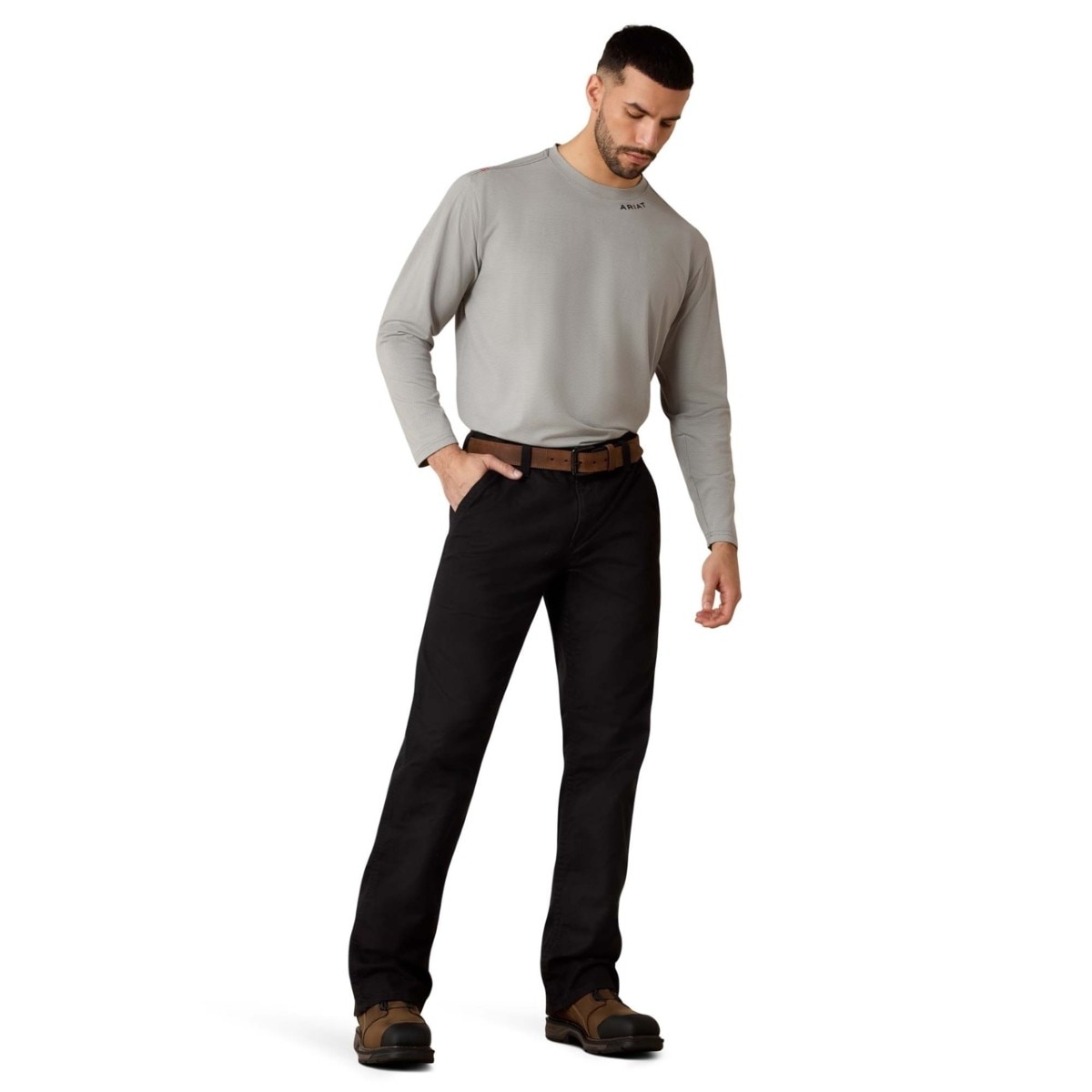 FR M4 Relaxed Workhorse Boot Cut Pant in Black