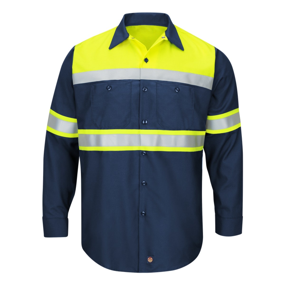 Hi-Vis Color Block Ripstop Work Shirt- Class 1